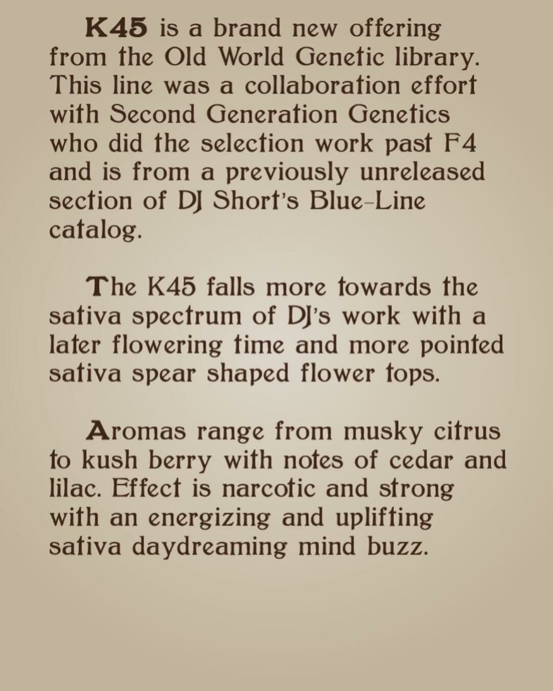 K45 F5 12 Regular Seeds: Buy Now at DC Seed Exchange